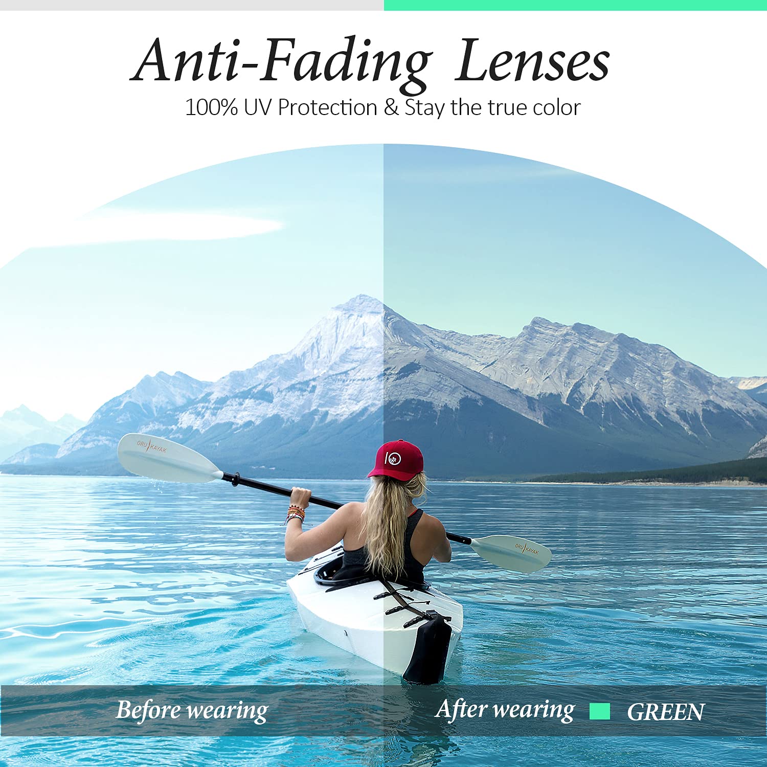 Kygear 12MM Glare Proof Polarized Replacement Lenses for Oakley Batwolf OO910 for Men and Women