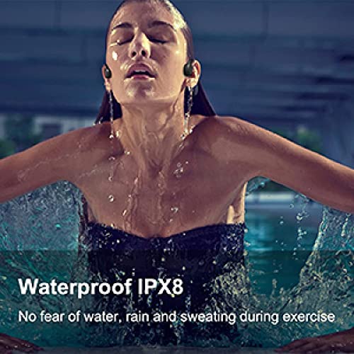 ESSONIO Bone Conduction Headphones Swimming Headphones Open Ear Bluetooth IPX8 Waterproof Underwater Headphones for Swimming Built-in 8G Memory