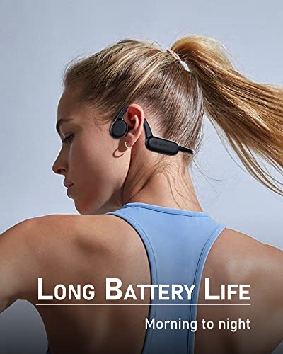 ESSONIO Bone Conduction Headphones Swimming Headphones Open Ear Bluetooth IPX8 Waterproof Underwater Headphones for Swimming Built-in 8G Memory