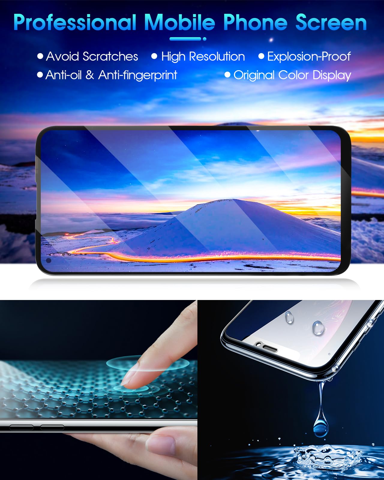 for Huawei Nova 5T LCD Display for Huawei Honor 20 Pro/Honor 20 / Honor 20s 2019 YAL-L21 LCD Screen Replacement Touch Screen Digitizer Full Assembly with Repair Kits
