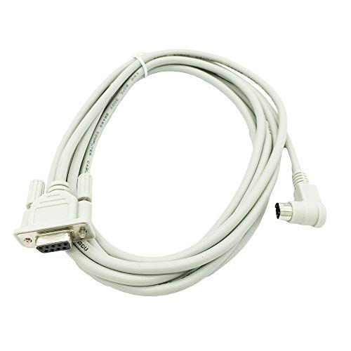 Replacement Allen Bradley Micrologix Programming Cable 1761-CBL-PM02 for 1000, 1100, 1200, 1500 Series with Round 90 Degree End