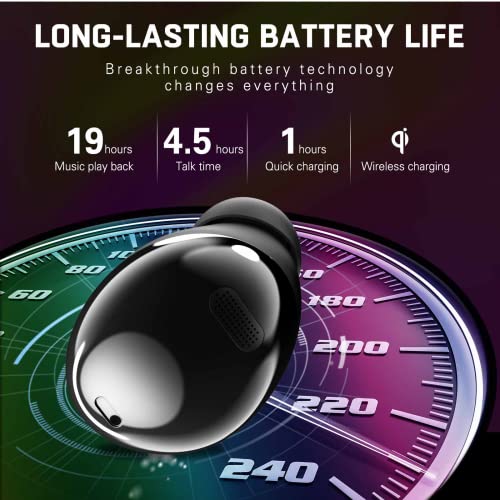 UrbanX Street Buds Pro Bluetooth Earbuds for Sonim XP8 True Wireless, Noise Isolation, Charging Case, Quality Sound, Water Resistant (US Version) - Midnight Black