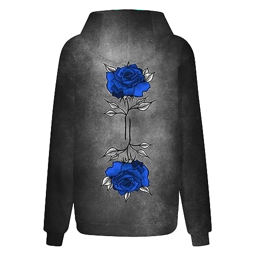 JDHUFEI Ugly Halloween Sweatshirts for Women Fashion Loose Fit Hoodies Drawstring Print Long Sleeve Pullover with Pockets