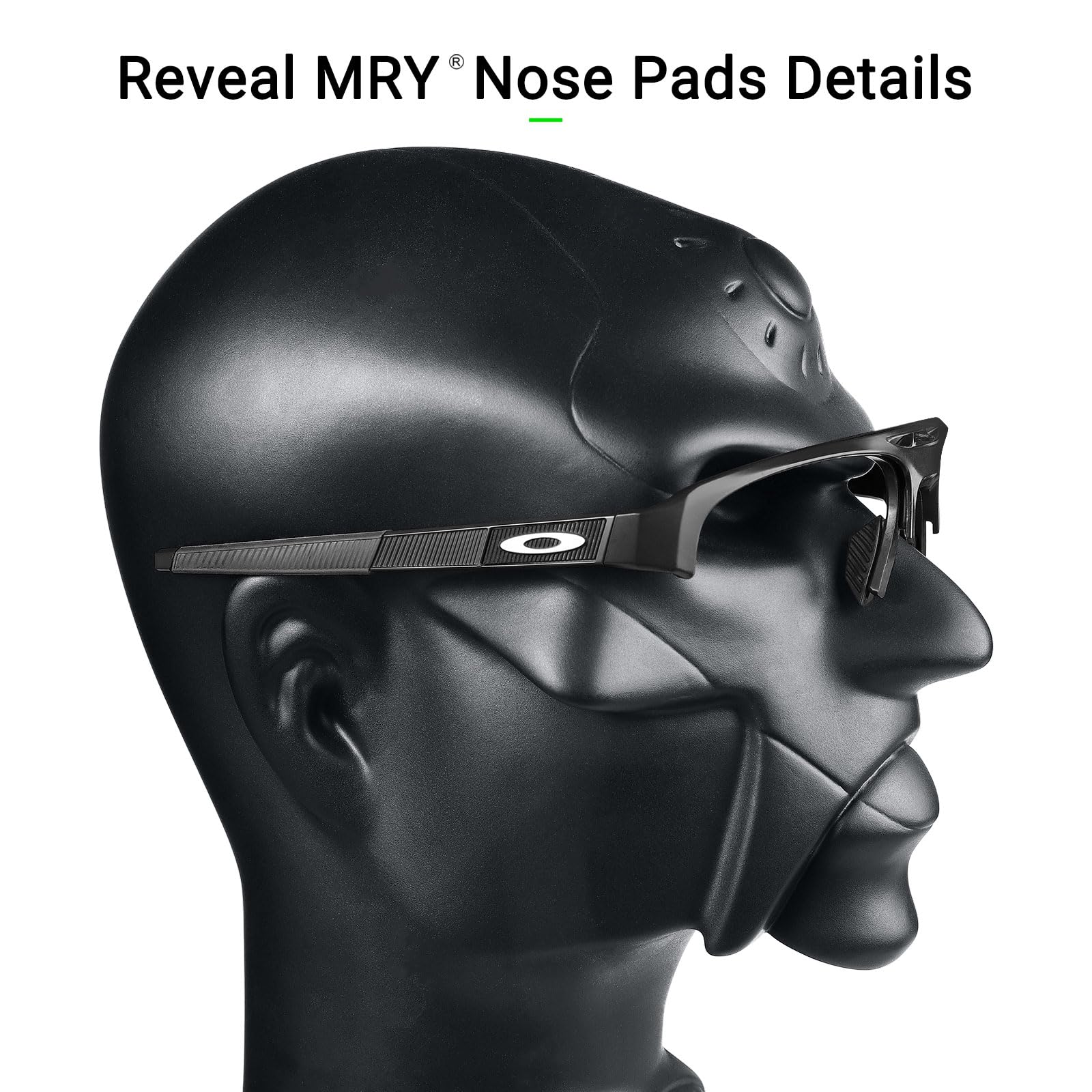 Mryok Nose Piece Nose Pads Replacement for Oakley Mercenary OO9424 Sunglass - Black