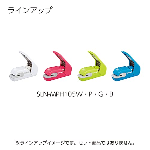 Kokuyo Stapleless Stapler, Green Harinacs Press, Holeless for 5 Sheets Binding (SLN MPH105G)