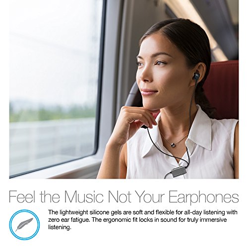 Naztech X1 ANC Active Noise Cancel Earphones In-Ear Comfort & Mic + Travel Case & Airline Adapter Compatible For iPhone, Samsung +More - Black [14509]