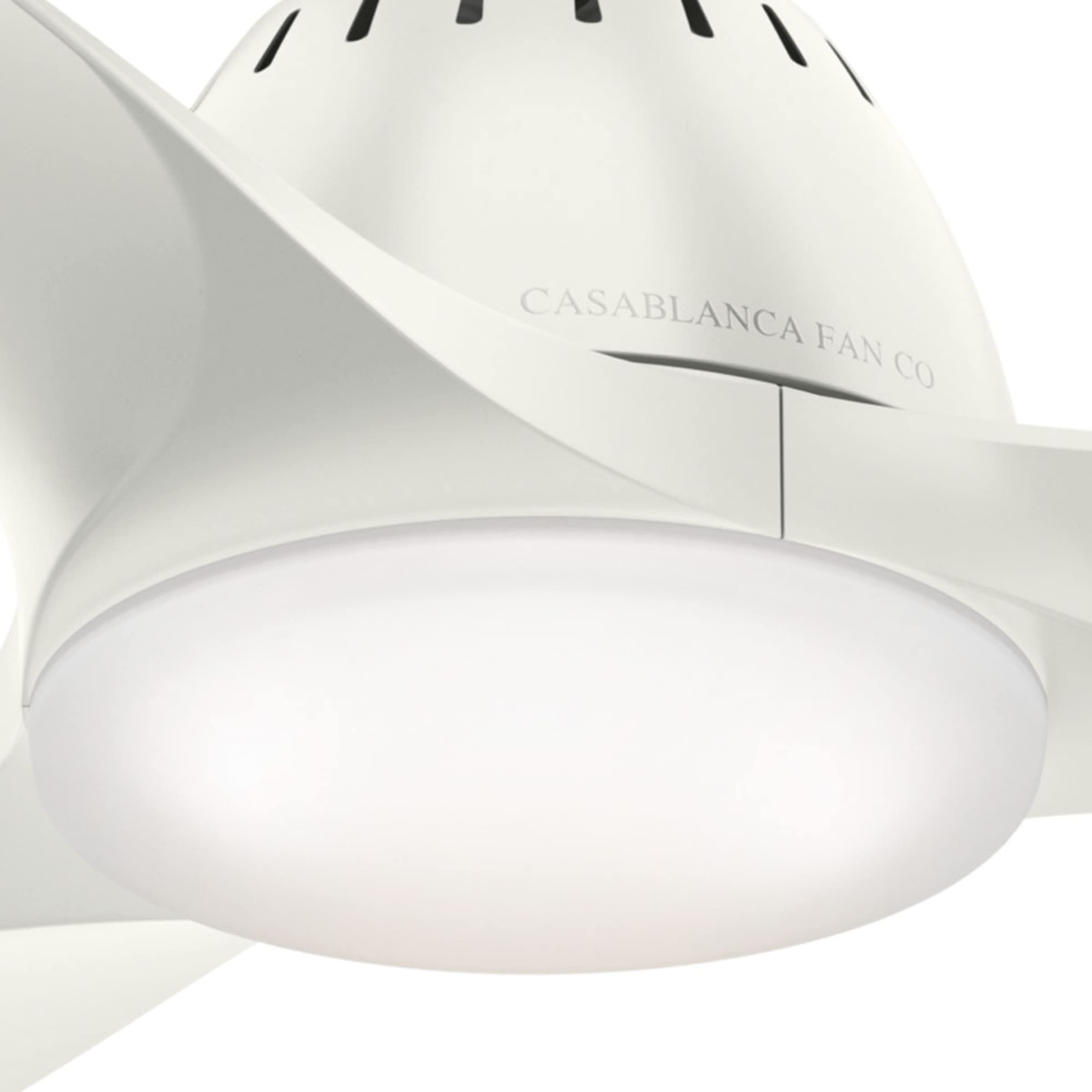 Casablanca Fan 59284 Wisp 52-Inch Ceiling Fan with LED Light and Handheld Remote, Whisper-Quiet Motor, 4-Speed Control, Fresh White Finish