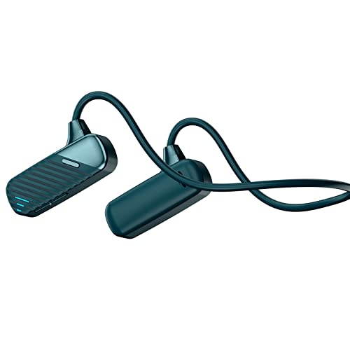 Bone Conduction Bluetooth Sports Headphones Open Ear Sweat Resistants Wireless Good for Workout and Running Built in Microphone Shooting Ear Buds (Green, One Size)