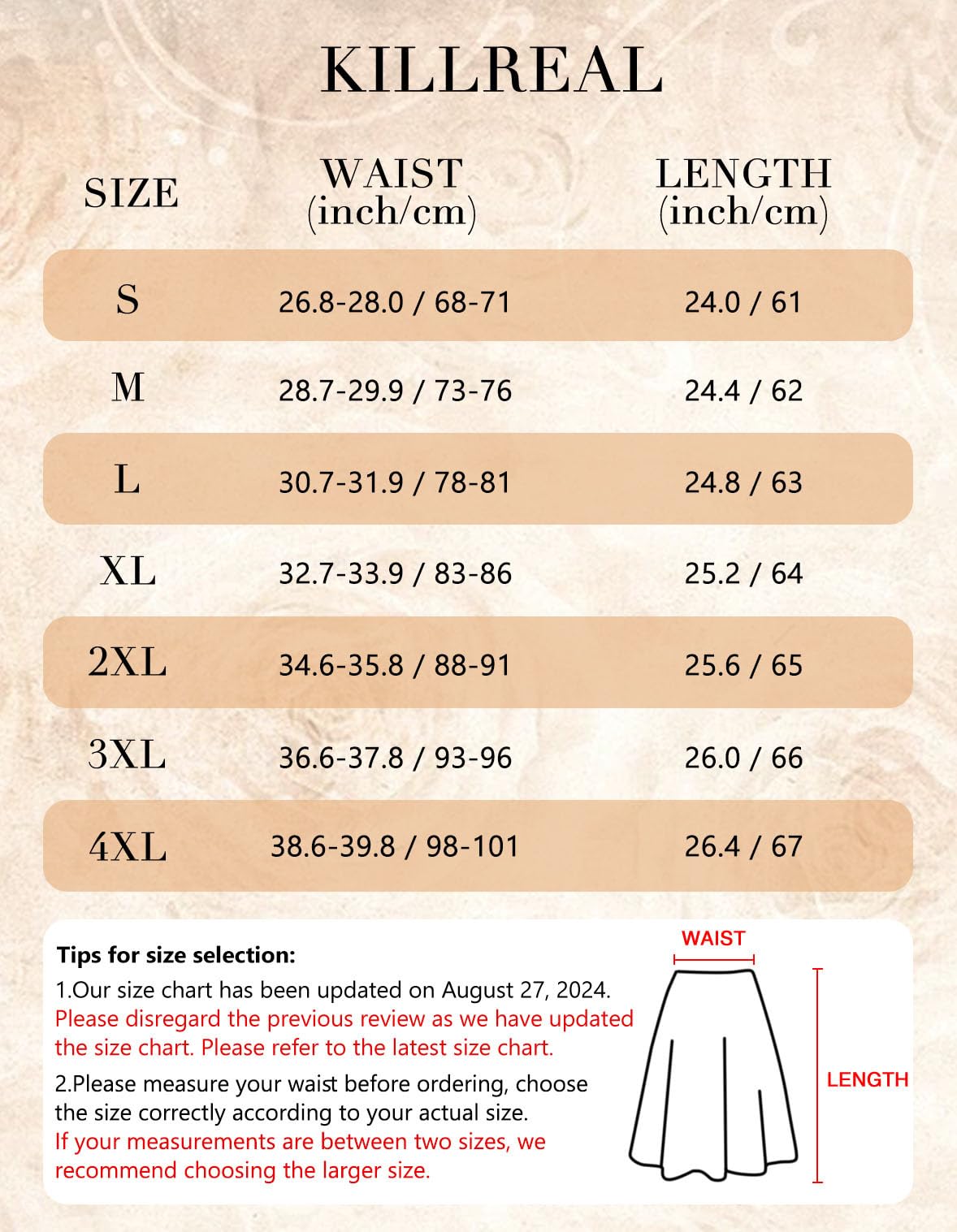 KILLREAL Women's Casual Knee Length High Waisted Flare Midi A Line Full Circle Formal Skirt Plus Size Black XXXX-Large