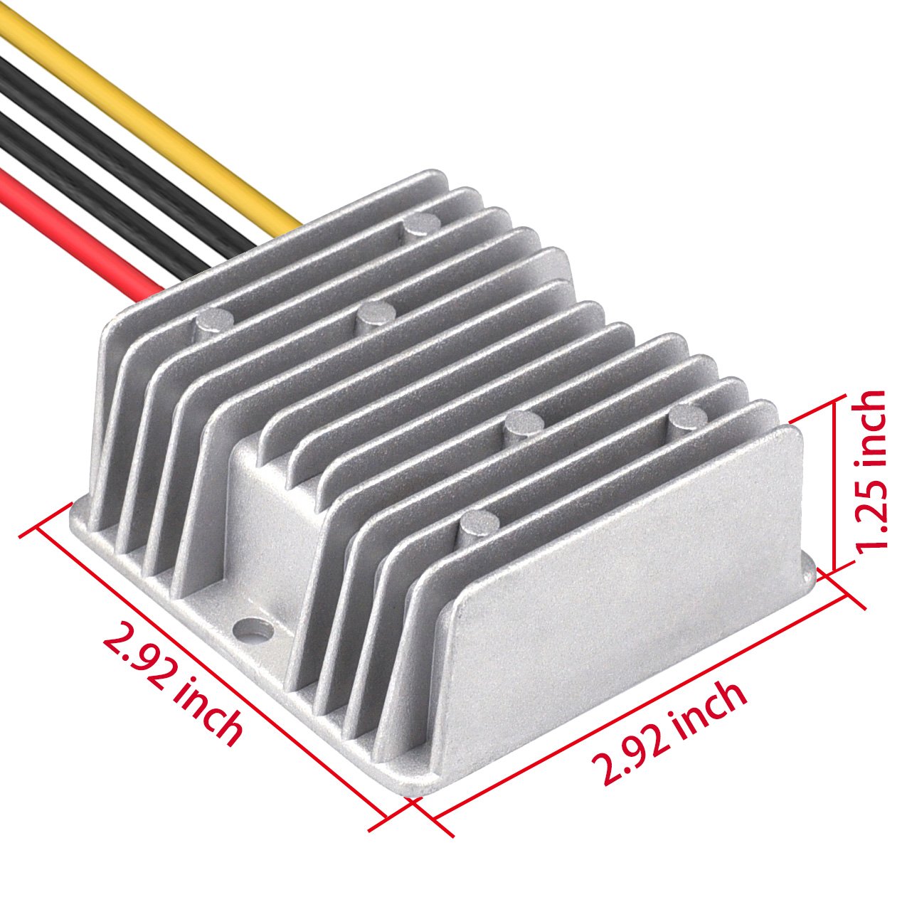 Cllena DC 8V-40V to 12V 10A Automatic Buck Boost Converter Step Down/Up Regulator Voltage Reducer Converter Waterproof Regulated DC Power Supply for Golf Cart Club Car LED Light