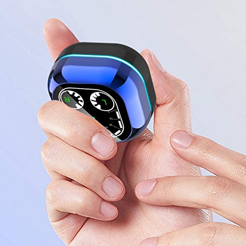 Heave TWS in-Ear Headphones Wireless Earbuds,Bluetooth 5.0 Noise Reduction Headset with Mic 3D Stereo Headset for Sport Running Purple
