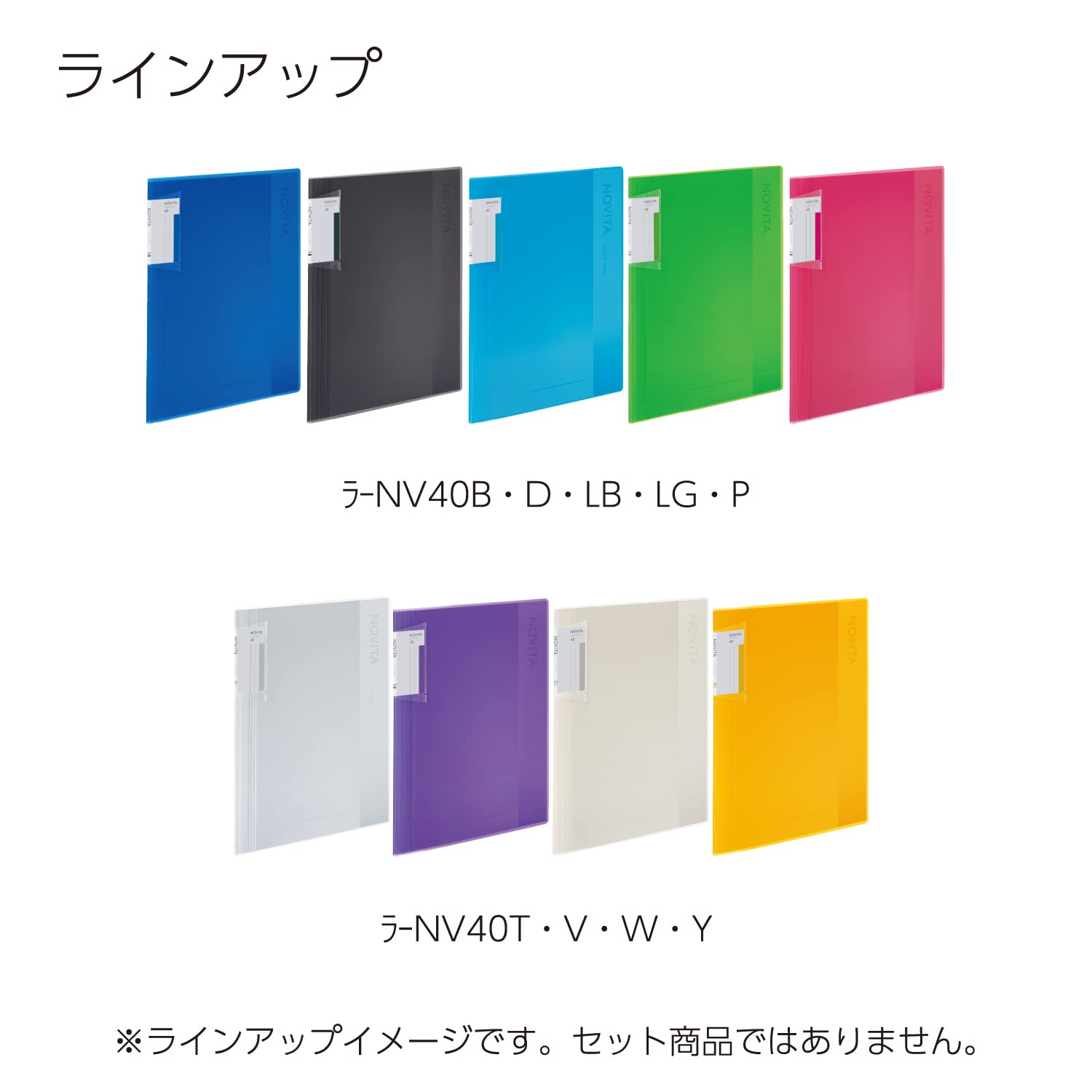Kokuyo Novita α, Expandable File Clear Book, Display Book, Presentation Binder with Plastic Sleeves 40-Pocket Bound, Presentation Book Art Portfolio Folder, A4-S, Black, Japan Import (RA-NV40D)