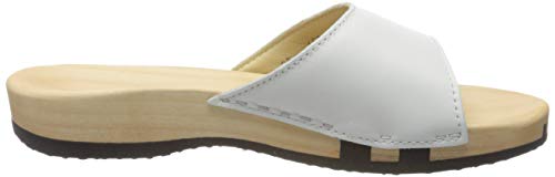 Woody Women's Heidi Mules, White Weiss 005, 10