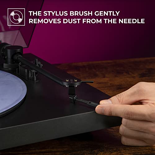 Big Fudge Vinyl Record Cleaning Kit - Complete 4-in-1 - Includes Ultra-Soft Velvet Record Brush, XL Cleaning Liquid, Stylus Brush and Storage Pouch! Will NOT Scratch Your Records! …