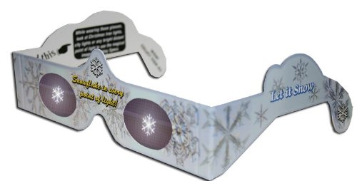 3D Christmas Glasses - 10 Pack Holiday Specs - Hologram Holiday Images