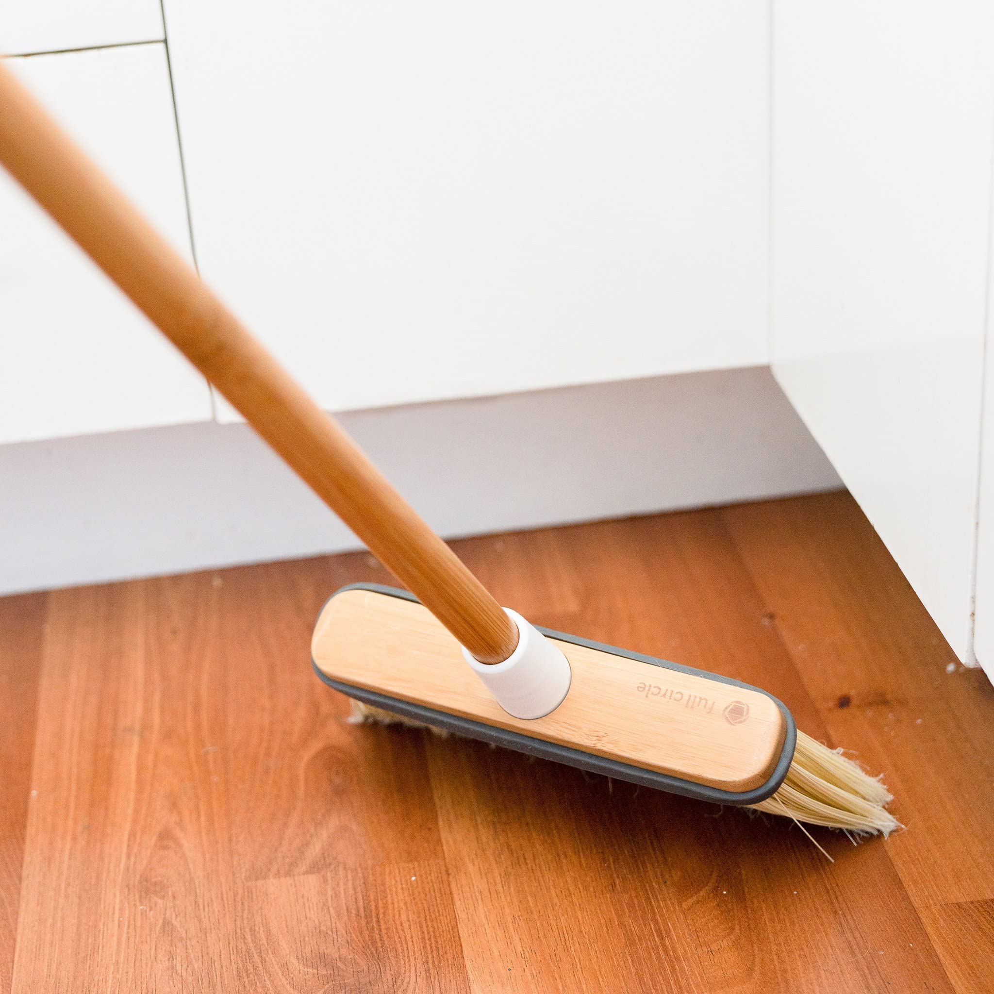 Full Circle Sweep Home Cleaning Broom and Brush Set with Tiny Team Mini Dustpan