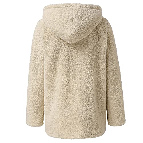JDHUFEI Skin Care Coats Womens Cardigan Casual Fuzzy Fleece Jackets Casual Long Sleeve Pullover Tops Loose Full Zip Winter Coats Outerwear