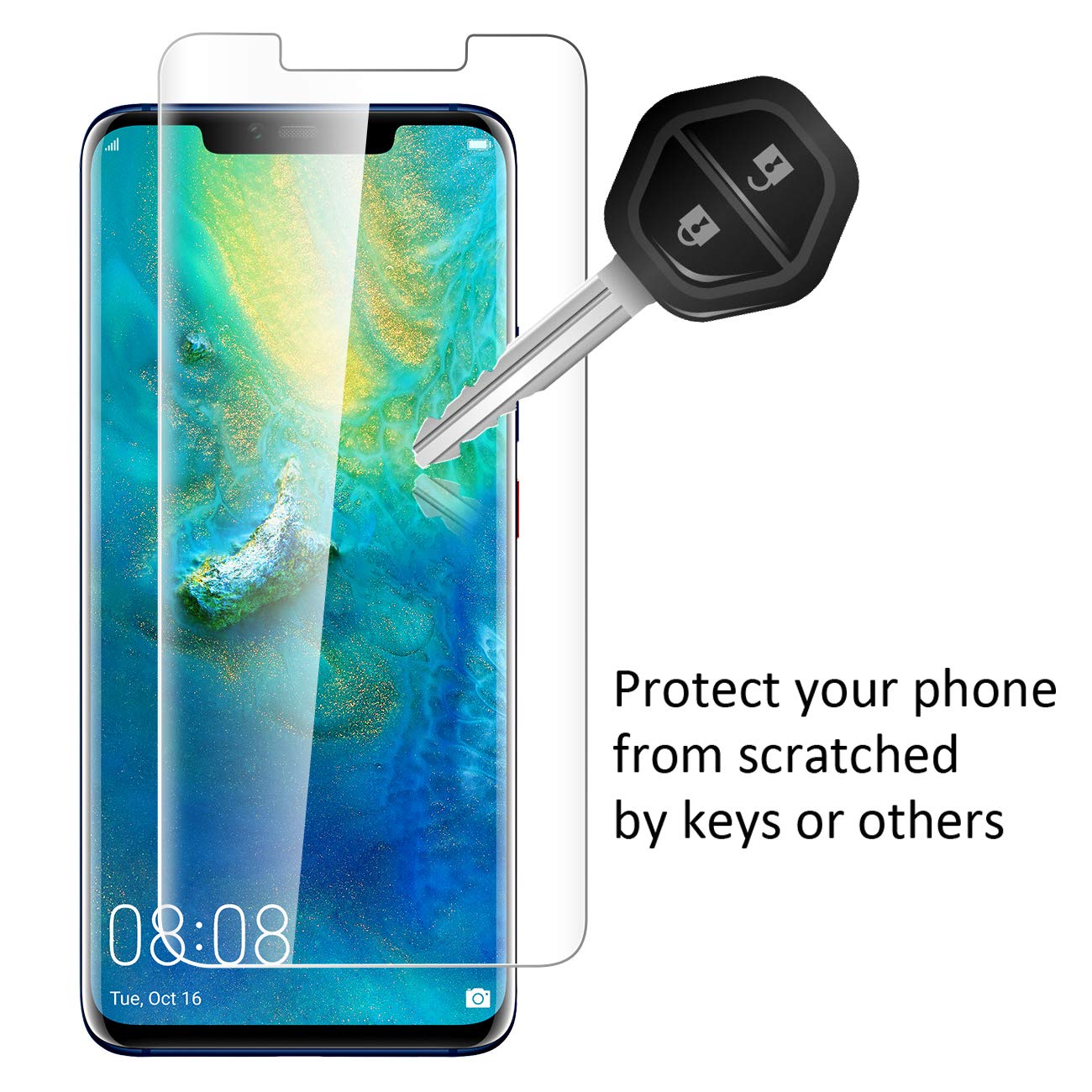 Orzero (2 Pack) Soft TPU Screen Protector Compatible for Huawei Mate 20 Pro, HD Premium Quality Edge to Edge (Full Coverage) High Definition Anti-Scratch Bubble-Free