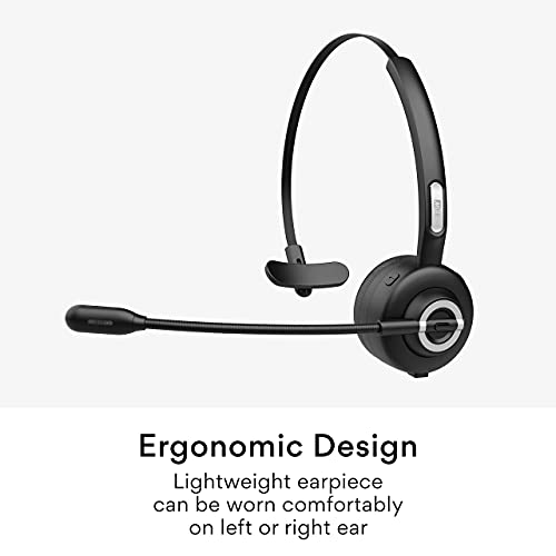 MEE audio H6D Bluetooth Wireless Headset with Boom Microphone and Charging Dock (Renewed)