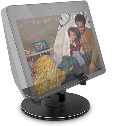 Echo Show Stand Aluminum Stand Easy to Install for Amazon Echo Show 2nd Gen Speaker Accessories Horizontal 360 Rotation Longitudinal Angle Change Base Black