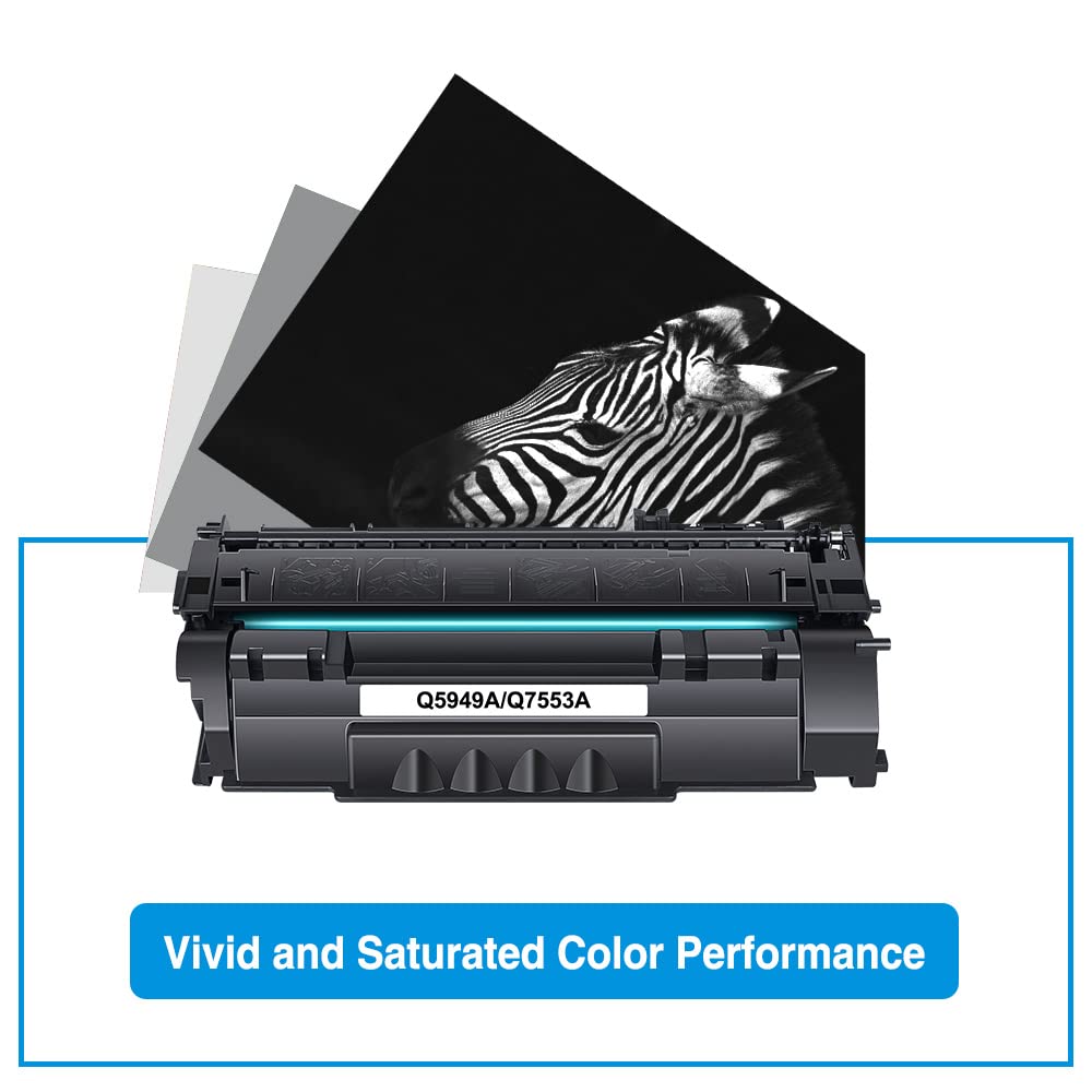 TRUE IMAGE Compatible Toner Cartridge Replacement for HP 49A Q5949A 53A Q7553A 49 Q5949 Used with 1320 1320n 3390 1160 1320tn 1320nw 3392 P2015 P2015dn Printer Ink (Black, 1-Pack)