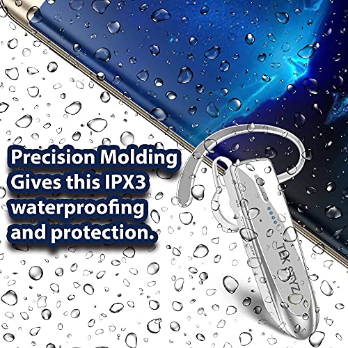 VOLT+ TEK STYZ Headset Compatible with Redmi Note 12 Pro+ in Ear Bluetooth 5.0 Wireless Earpiece, IPX3 Waterproof, Dual Microphones, Noise Reduction (White/Silver)
