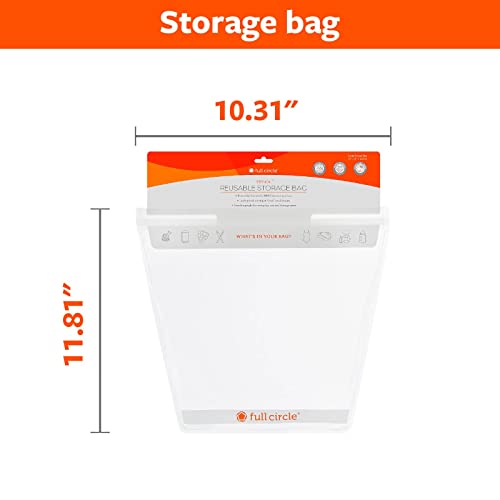 Full Circle ZipTuck Reusable Plastic Storage Bag, Clear