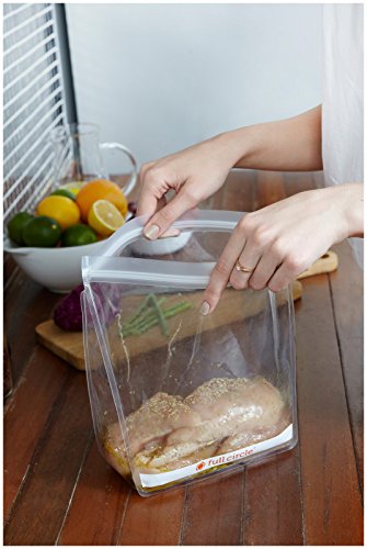 Full Circle ZipTuck Reusable Plastic Storage Bag, Clear