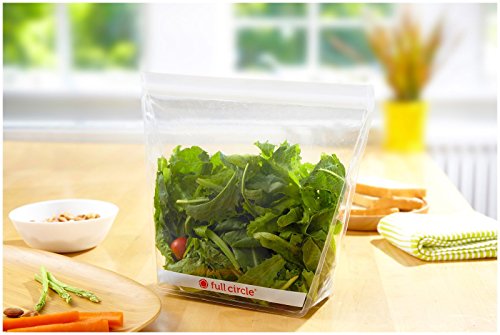 Full Circle ZipTuck Reusable Plastic Storage Bag, Clear