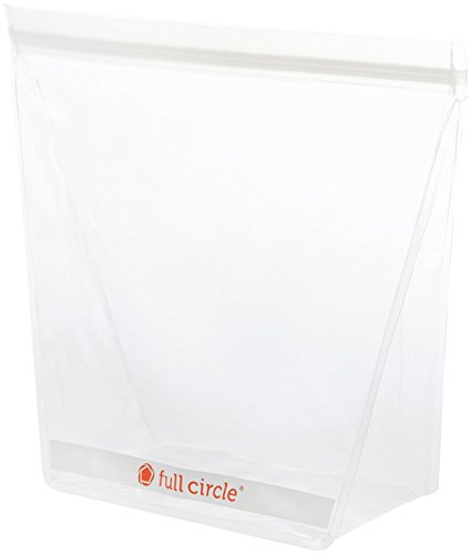 Full Circle ZipTuck Reusable Plastic Storage Bag, Clear