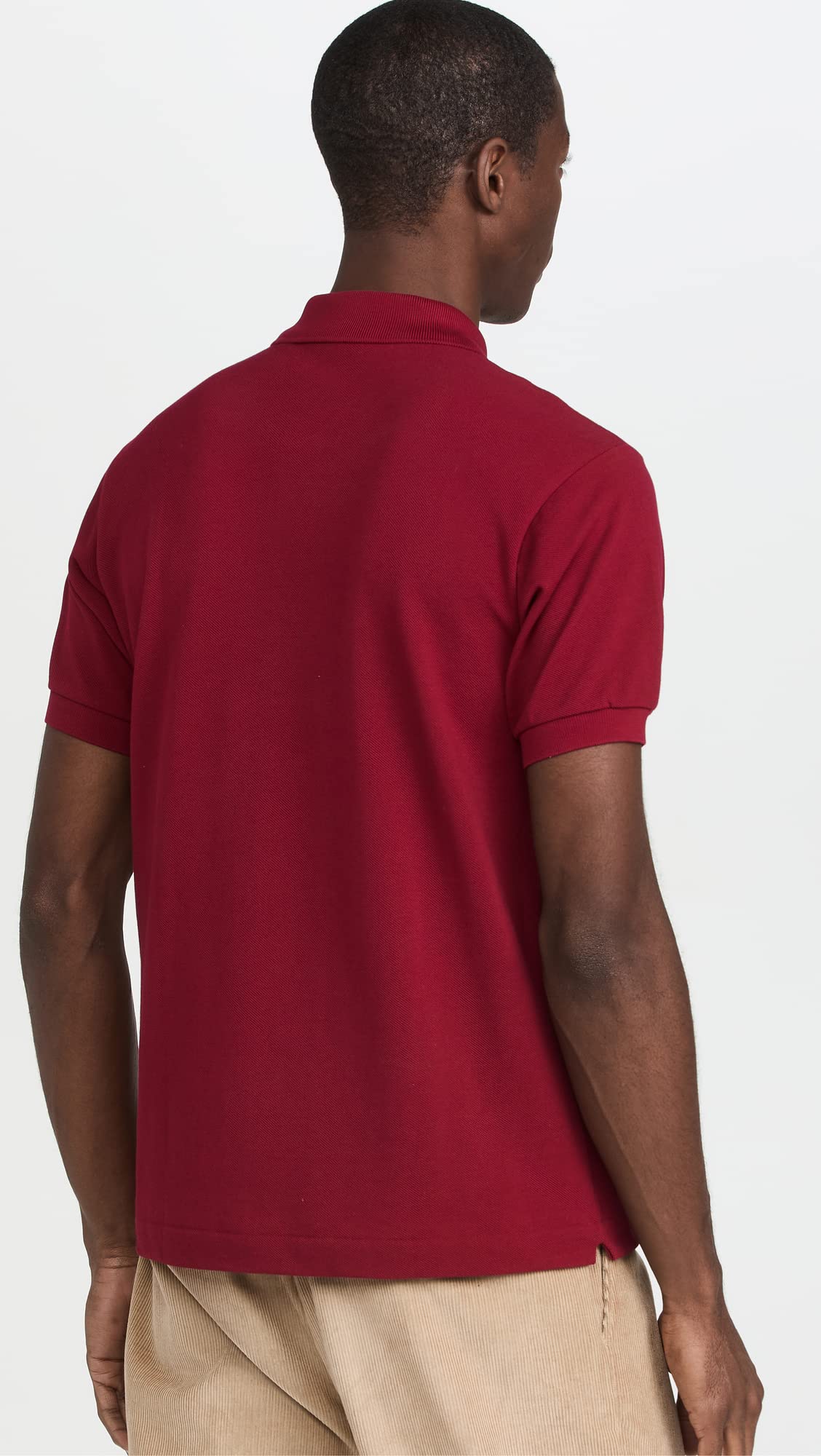 Lacoste Mens Short Sleeve Classic Chine L.12.12 Polo Shirt, Bordeaux Red, 4X-Large