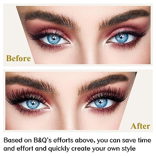 Lash Clusters B09 DIY Lash Extensions 72 Clusters Lashes D Curl Individual Lashes Wisps at Home (B09,D-14mm)
