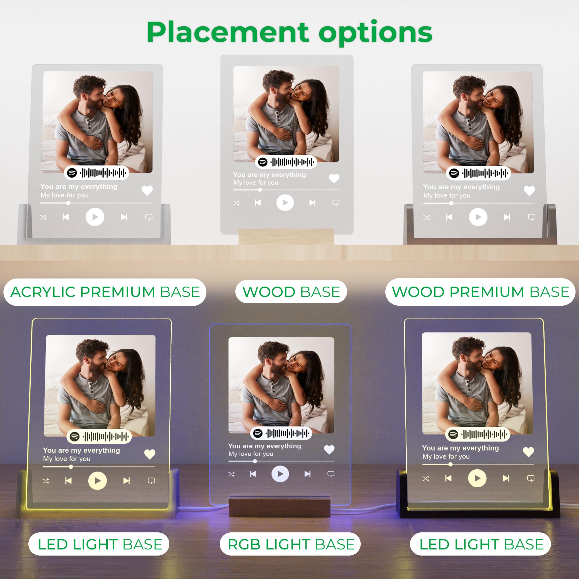 Personalized Acrylic Song | With Optional QR Song Code | Acrylic Album Cover | Multiple Sizes