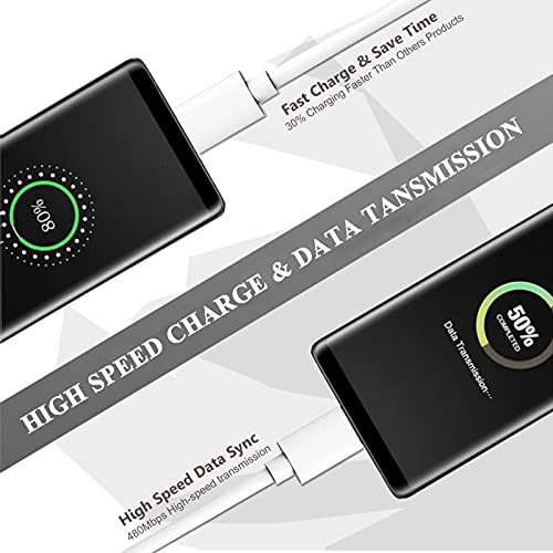 MOVOYEE Micro USB Cable 10ft,Long Android Charger Cable Fast Charge,White Micro USB 2.0 Cable USB Micro Cable for Samsung Charger Cord Tablet Galaxy 7 5 S7 S6 Edge Phone,Charging Wire for Kindle Fire