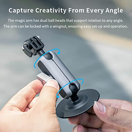 ANXPTIME Quick Release Magnetic Mount 360° Rotation Car Cell Phone Holder Stand for 360 Sports Camera Accessory Action Camera Magnetic Mount