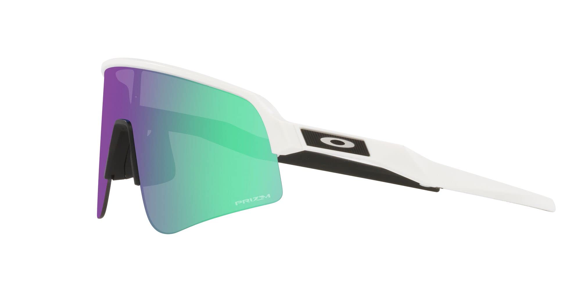 Oakley Men's Oo9465 Sutro Lite Sweep Rectangular Sunglasses, Matte White/Prizm Road Jade, 39 mm