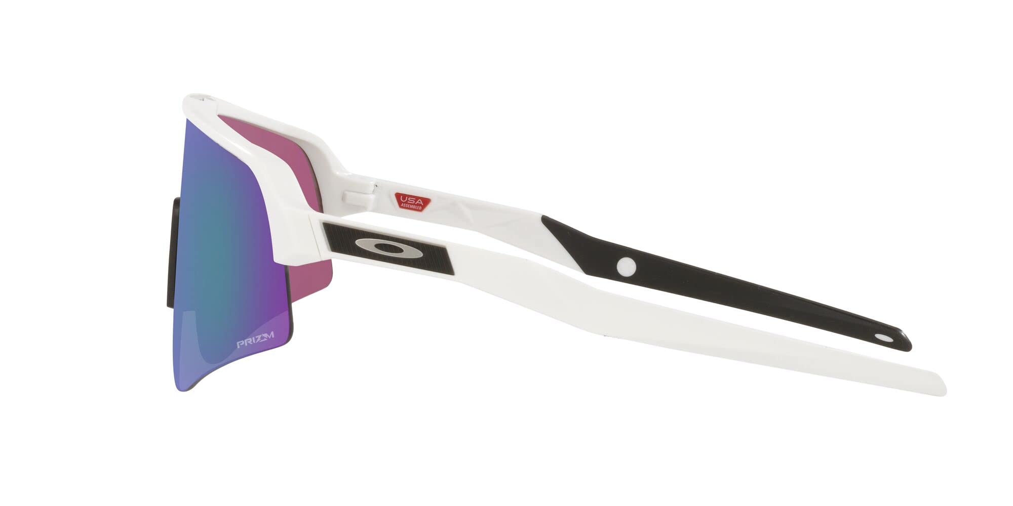 Oakley Men's Oo9465 Sutro Lite Sweep Rectangular Sunglasses, Matte White/Prizm Road Jade, 39 mm