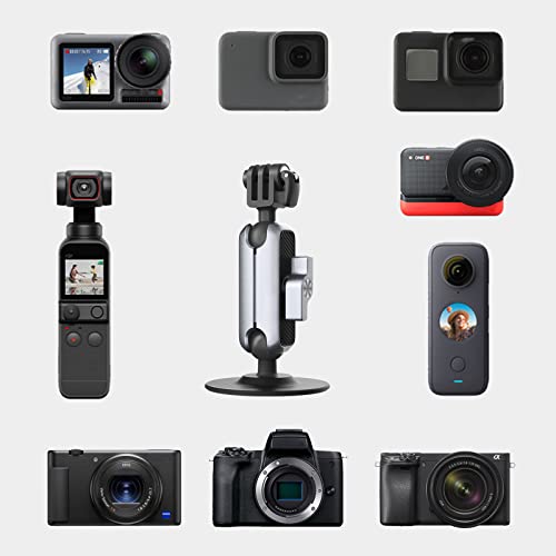 ANXPTIME Quick Release Magnetic Mount 360° Rotation Car Cell Phone Holder Stand for 360 Sports Camera Accessory Action Camera Magnetic Mount