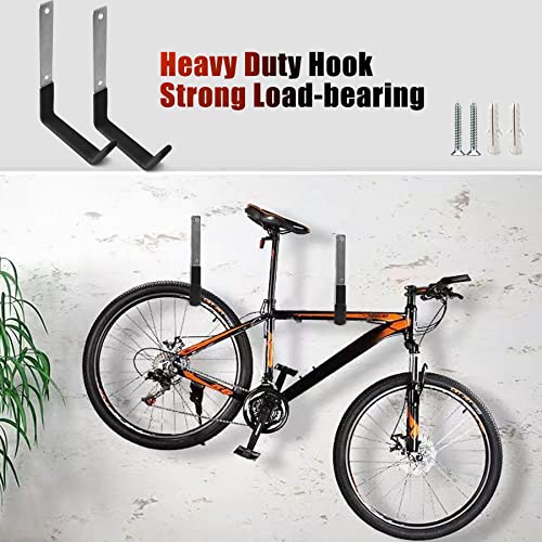 GeeWatom Heavy Duty Steel Utility Hooks, 4 Pack, Wall Mount, 50lbs Weight Capacity, Rust Resistant, Adjustable Easy Install, for Garage, Shed, Workshop Storage and Organization