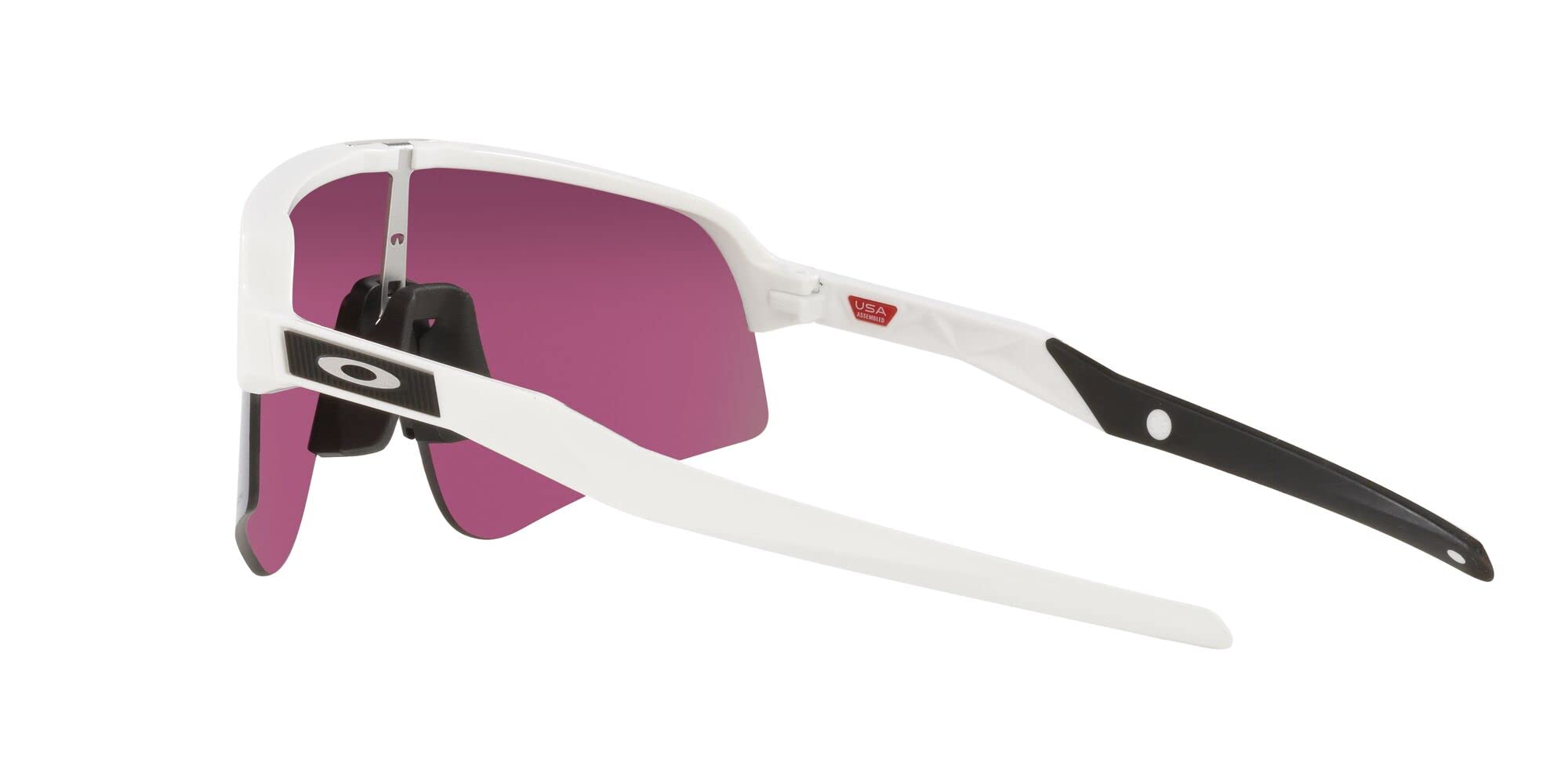 Oakley Men's Oo9465 Sutro Lite Sweep Rectangular Sunglasses, Matte White/Prizm Road Jade, 39 mm
