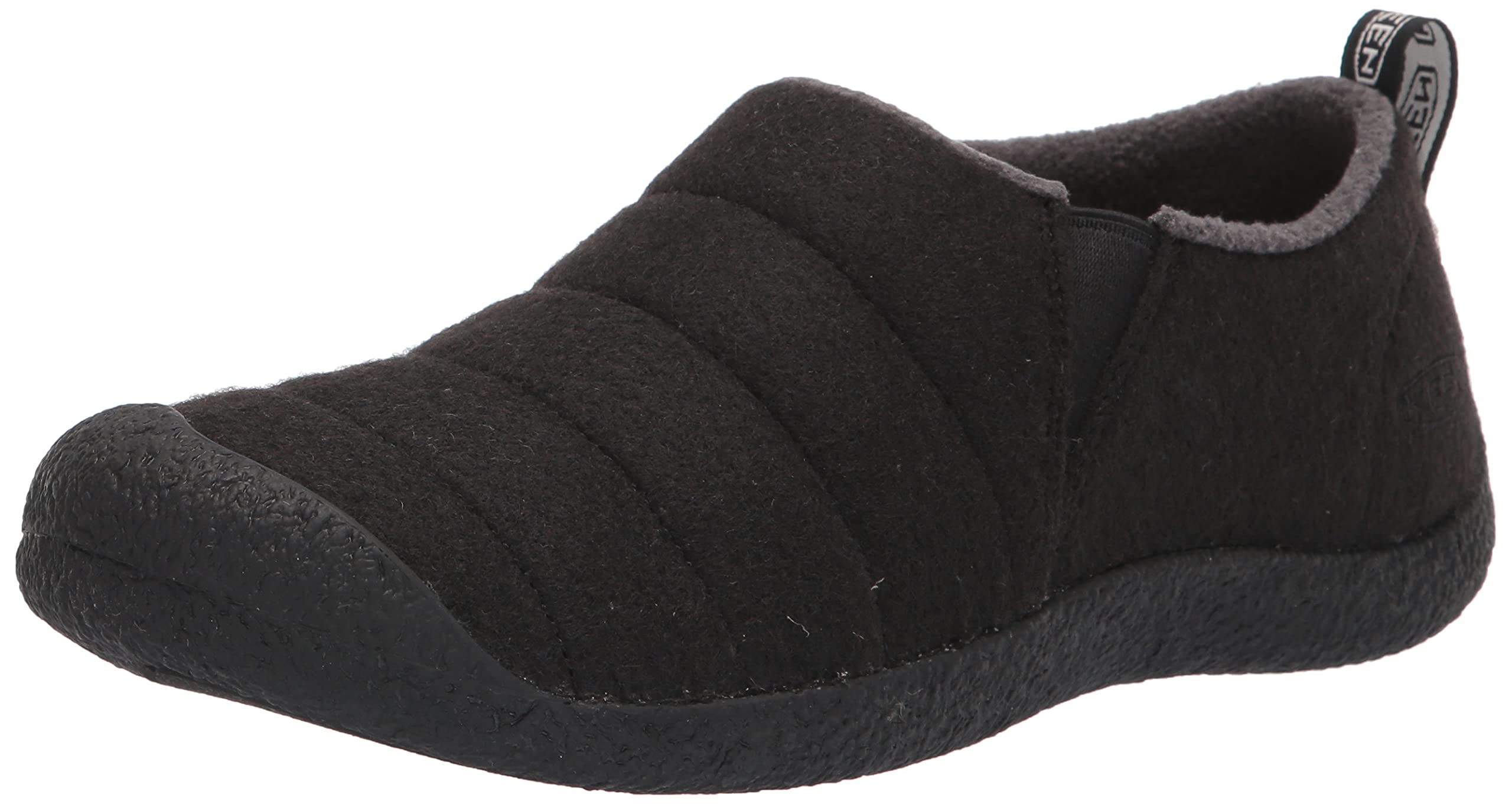 KEEN Men's Howser 2 Casual Comfortable Durable Slippers, Black Felt/Black, 12