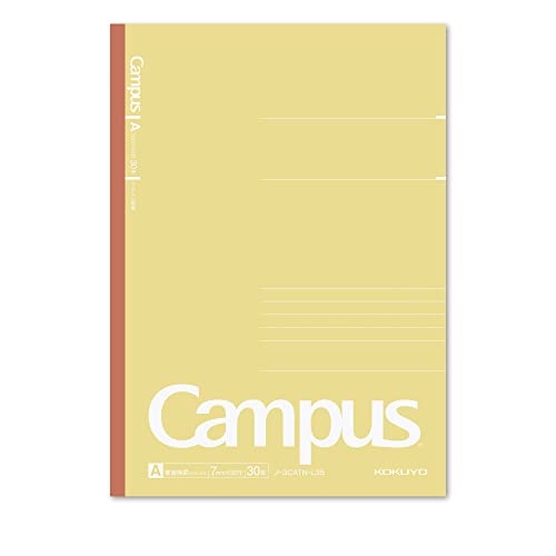 KOKUYO Composition Notebooks, 5 Pack Campus Semi-B5 Comp Book with Dot A 7mm Ruled, 30 Sheets, School Lined Notebook in Baked Colors, Journal Notebook for Women Work Study Note Taking (NO-3CATN-L35X5)