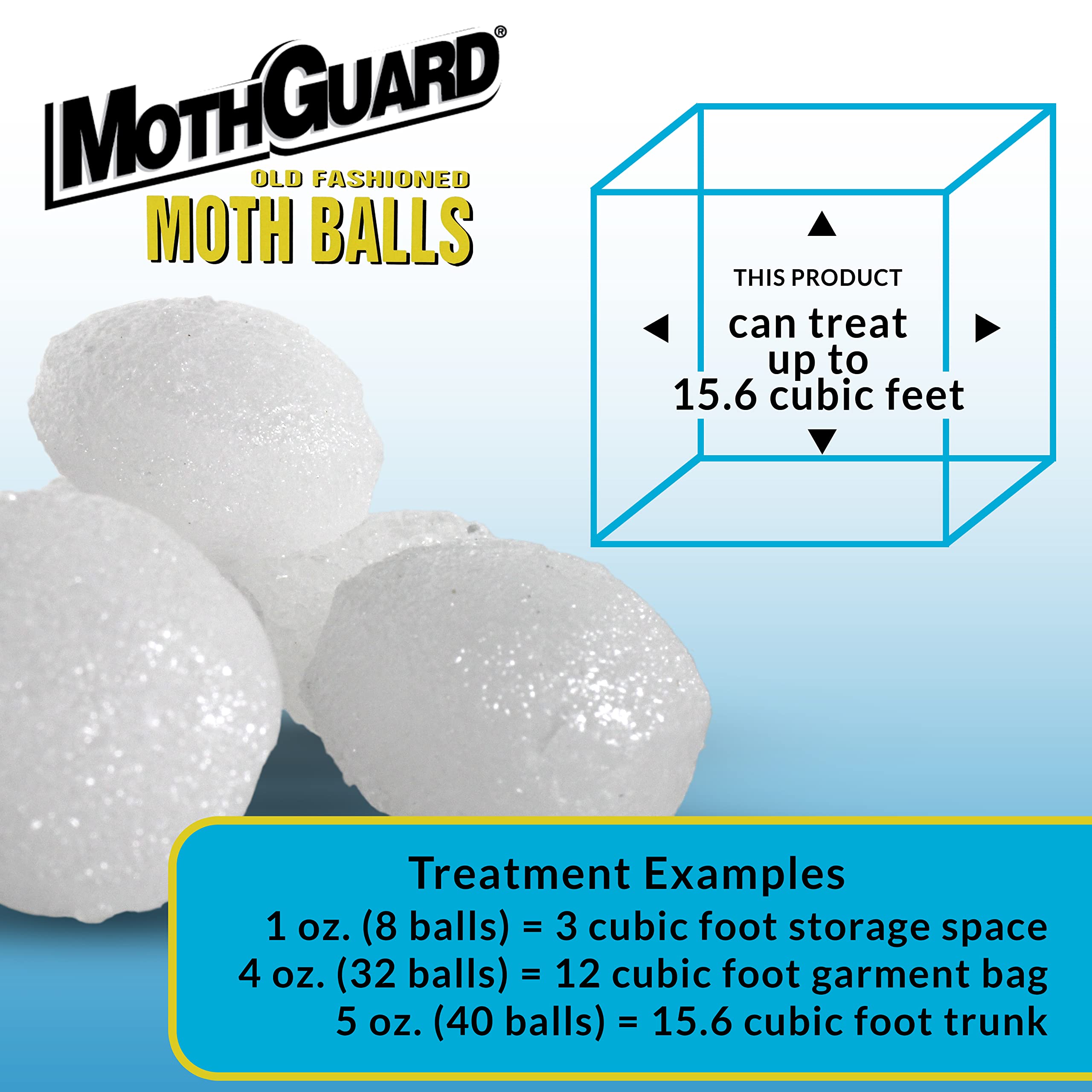 MothGuard MG53PK MG3 Old-Fashioned Cedar Scent, EPA Registered, 5Oz Box of Mothballs-Kills Moths, Carpet Beetles, Repellent Closet Clothes Protector, No Clinging Odor (3-Pack), White