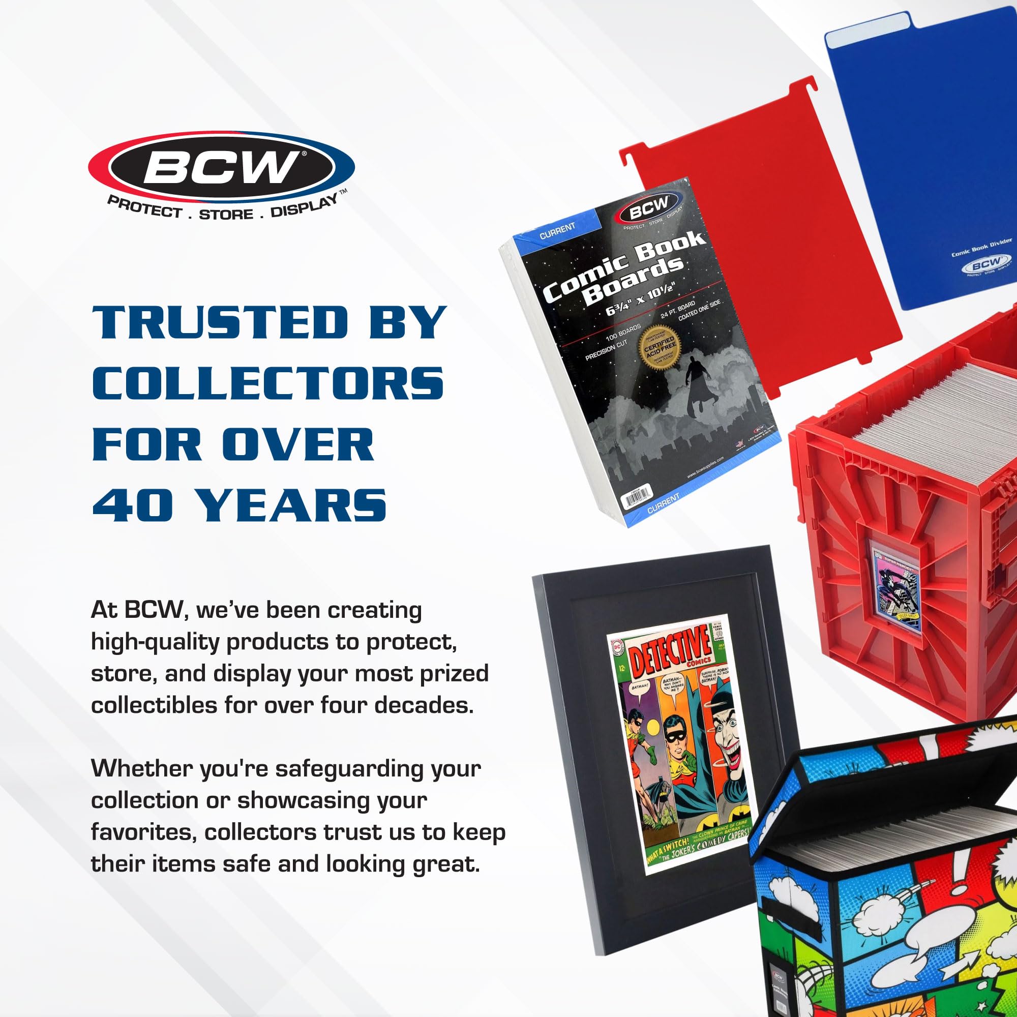 (100) Silver Age Resealable Clear Comic Book Bags & Backer Boards by BCW