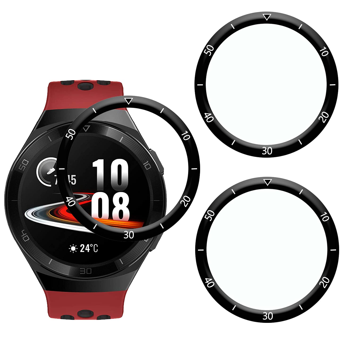 KELOLIN Screen Protector for HUAWEI Watch GT 2e, Easy to Install [3 Pack] 3D Curved Edge Anti-Scratch Anti-Fingerprint HD Ultra Shatterproof Flexible Protector Compatible with HUAWEI Watch GT 2e