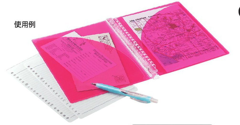 Kokuyo Campus Slide Binder, Adapt Slim, Double Pockets, B5, 26 Holes, Up to 65 Sheets, Pink, Japan Import (RU-AP711P)