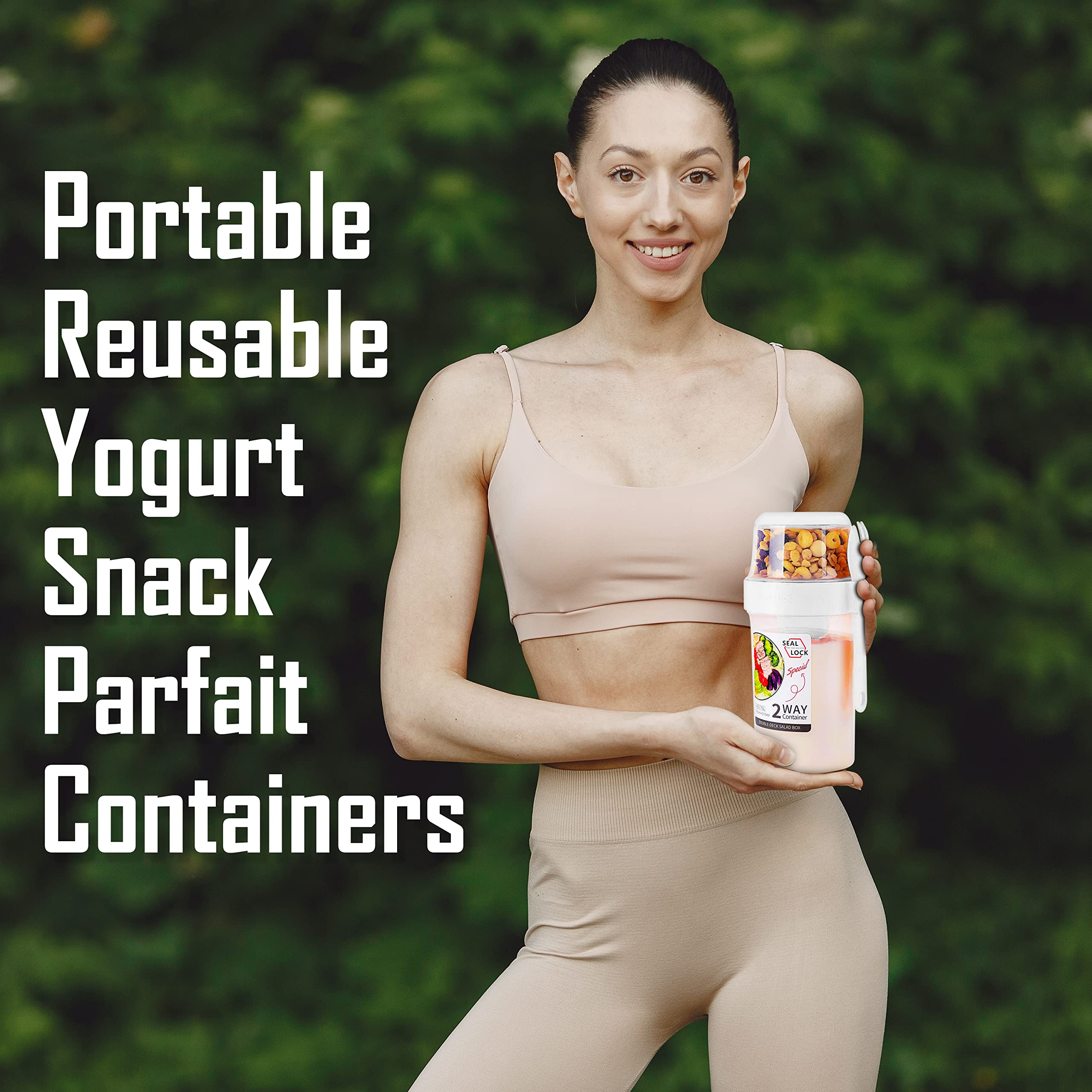 26 oz Overnight Oats Containers with Lids - Mason Jars for Overnight Oats, Reusable Overnight Oats Container with spoon, Leak-proof Overnight Oats Jars for holding milk, soup, coffee, juice (White)