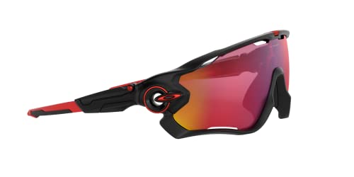 Oakley Men's OO9290 Jawbreaker Rectangular Sunglasses, Matte Black/Prizm Road, 31 mm
