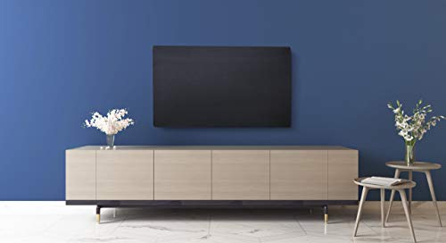 Indoor TV Set Cover, Soft Lycra Fabric Universal 55“ Flat Screen Dust-proof Protector (55", Black)