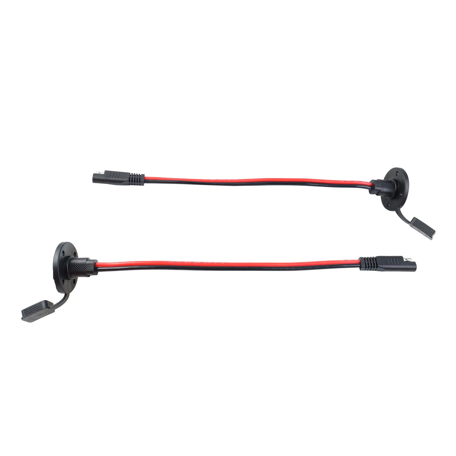 Weatherproof SAE Quick Disconnect 12 AWG SAE Extension Cable Power Socket Sidewall Port for Solar Generator Battery Charger 1 FT #2 Pack